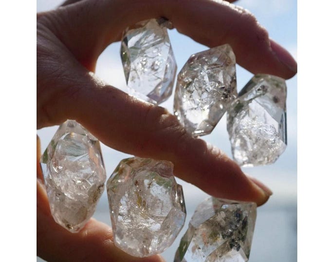 246ct Herkimer Diamond Raw Natural Rainbow High Quality Clear Herkimer ...