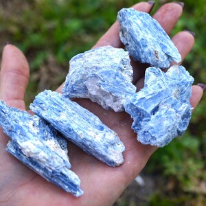 Raw Blue KYANITE Blades or Cluster With Biotite From Zimbabwe - Very ...