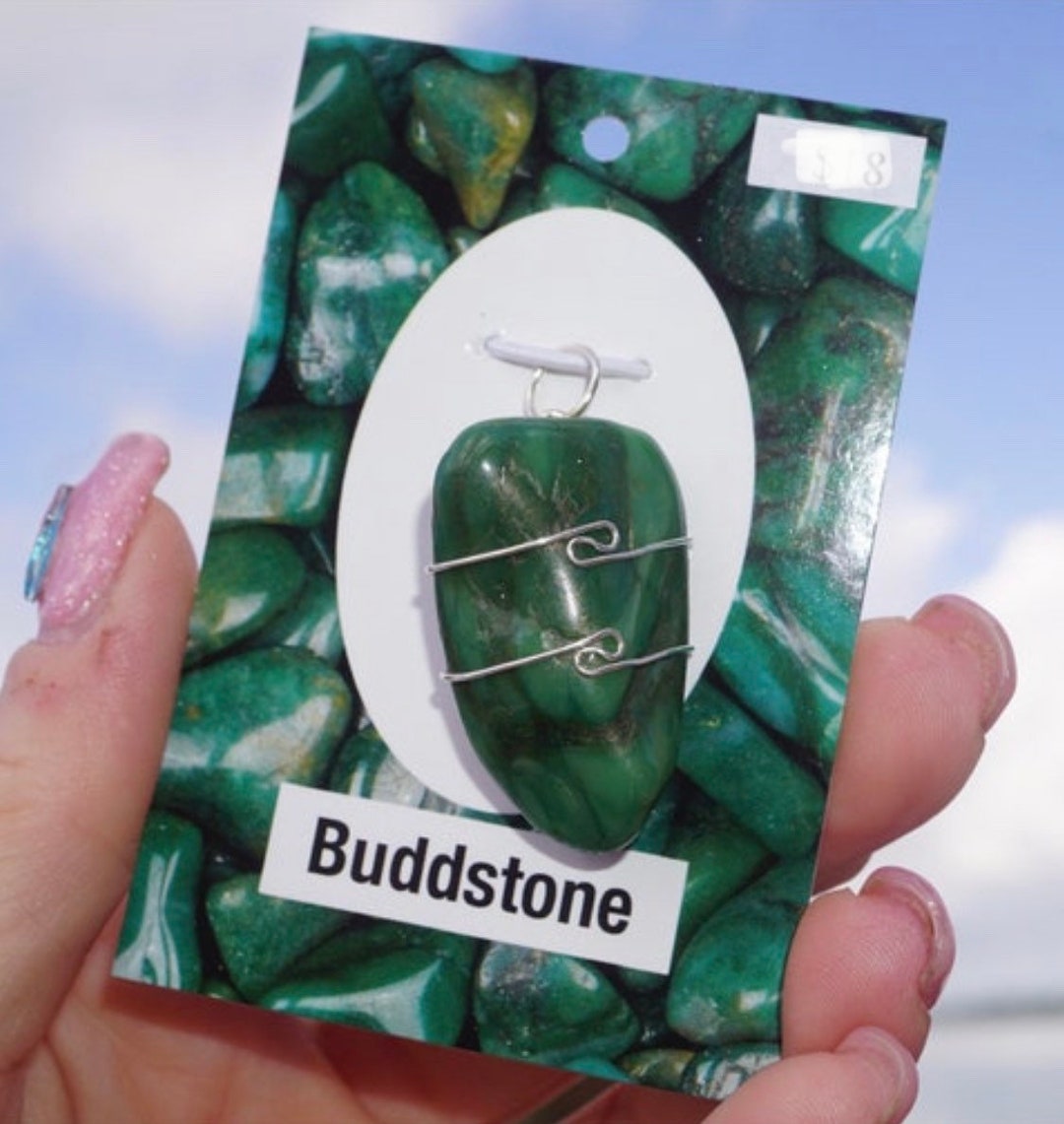 Tumbled BUDSTONE Pendant -natural Variety of Verdite or Fuchsite From S ...