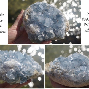 Raw CELESTITE Geodes Many Sizes Healing Crystal Blue - Etsy