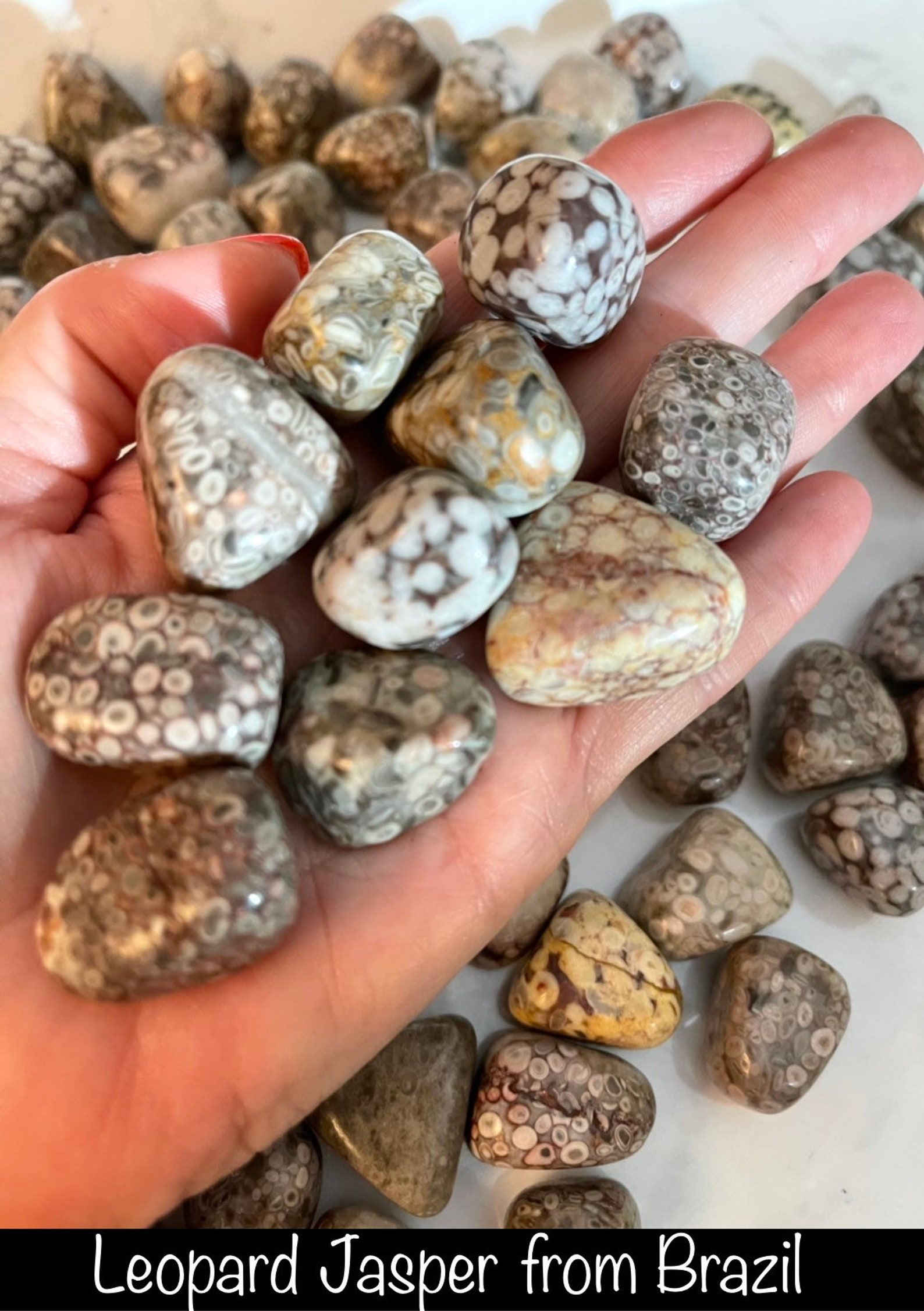 Tumbled LEOPARD Skin JASPER - Many Sizes - This Healing Crystal Can Be ...
