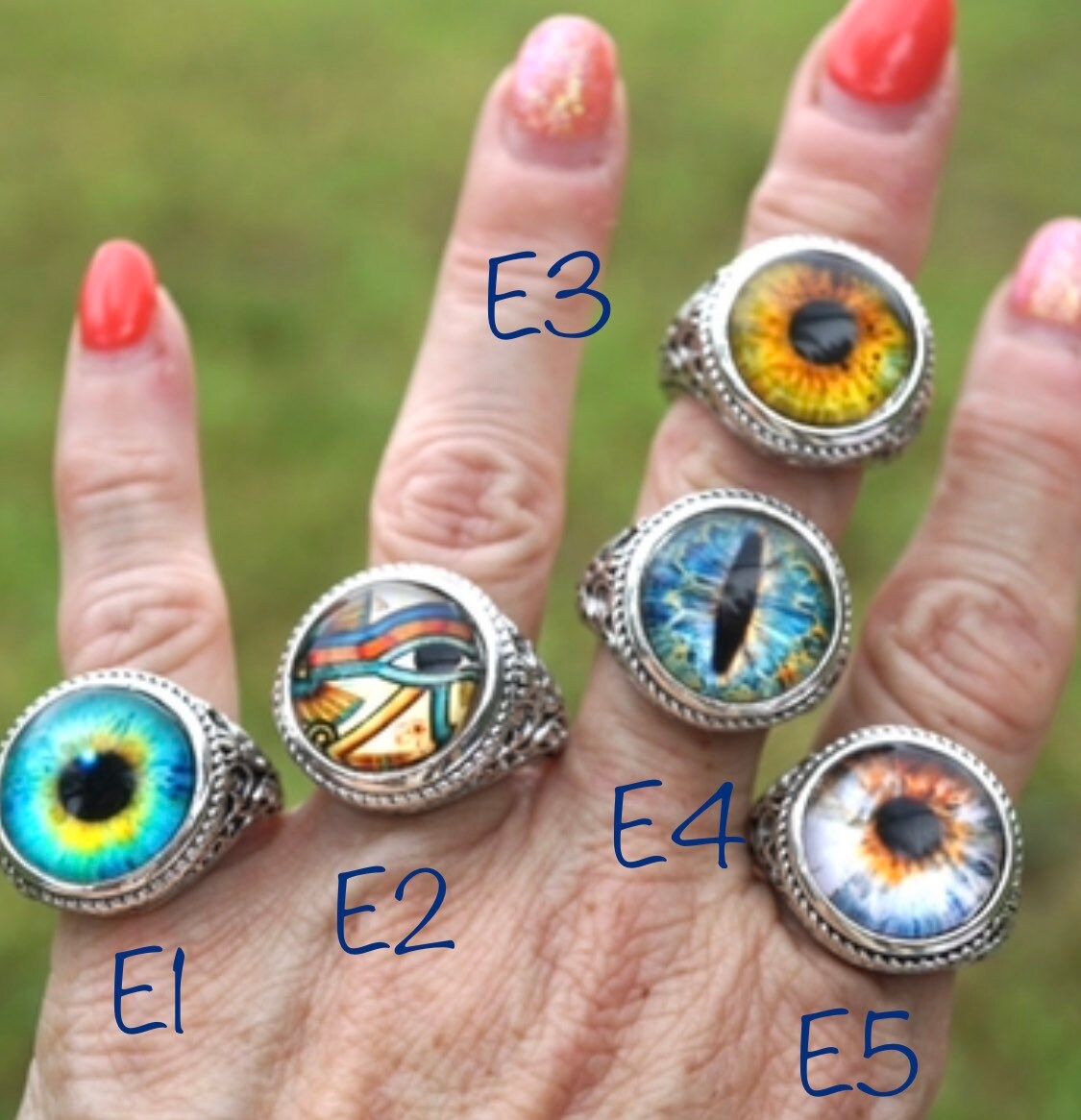 Evil Eye Ring Kit Many Sizes Dragon Eye Eye of Horus | Etsy