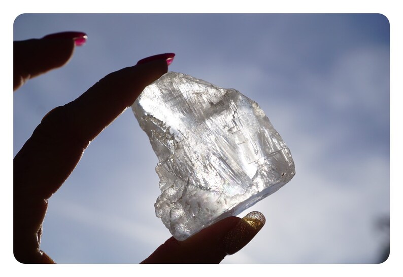 Raw Clear CALCITE Crystal - All Sizes - White Light Calcite Pendant ...
