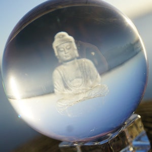 Polished Lead CRYSTAL BALL Sphere - 65mm Clear Crystal Photography Ball ...