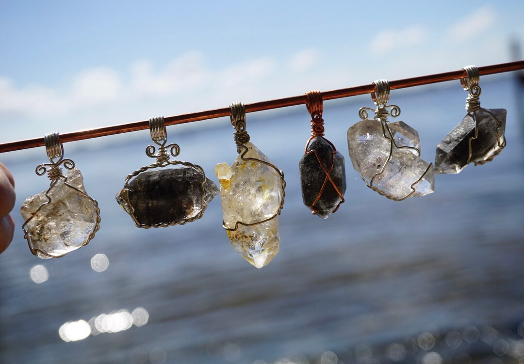 Tibetan Black Quartz Aaquality ~ Protection Stones 925 Silver ~ Phantom ...