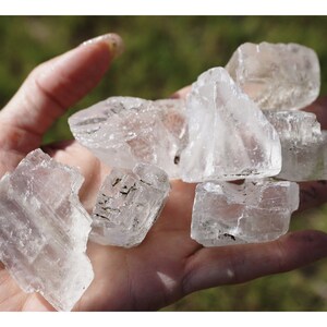 Raw Clear CALCITE Crystal - All Sizes - White Light Calcite Pendant ...