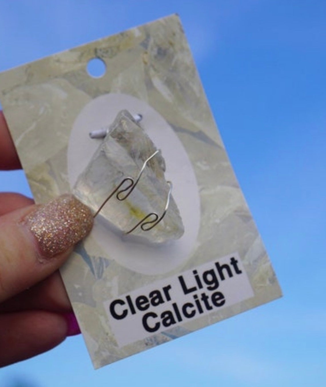 Raw Clear CALCITE Crystal - All Sizes - White Light Calcite Pendant ...