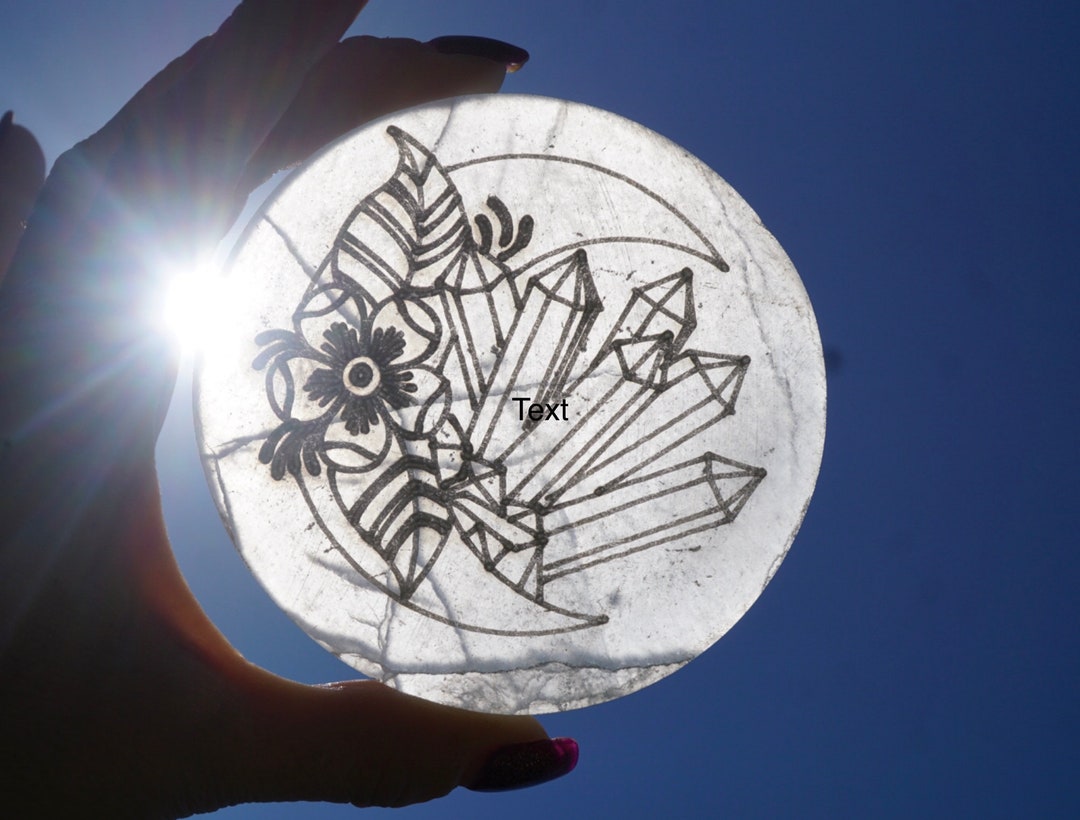 Polished SELENITE Charging Shungite Plate or Crystal Grid - Etsy