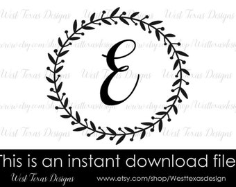 Monogram letter e | Etsy