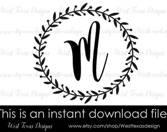 Letter m wreath | Etsy