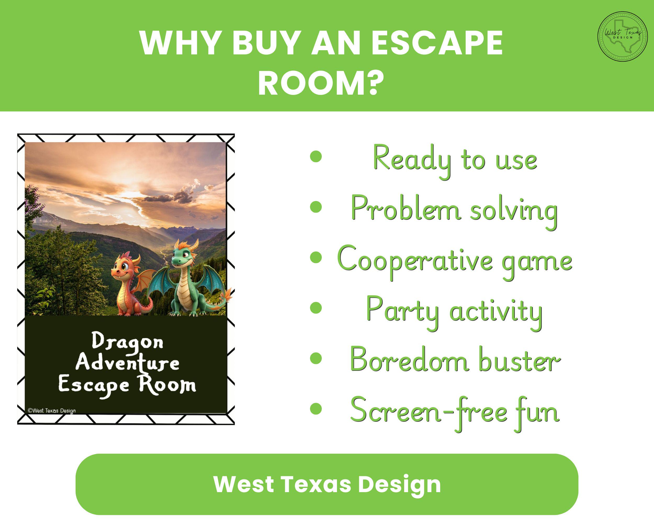 Dragon Escape Room for Kids - Printable Game – Dragon Adventure Escape ...