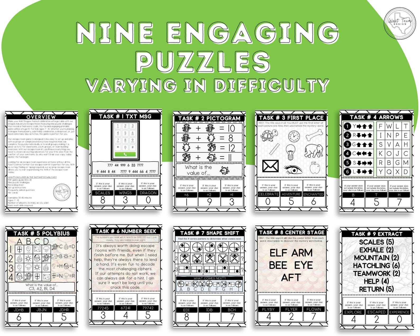 Dragon Escape Room for Kids - Printable Game – Dragon Adventure Escape ...