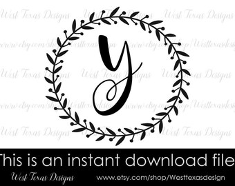 Monogram letter y | Etsy