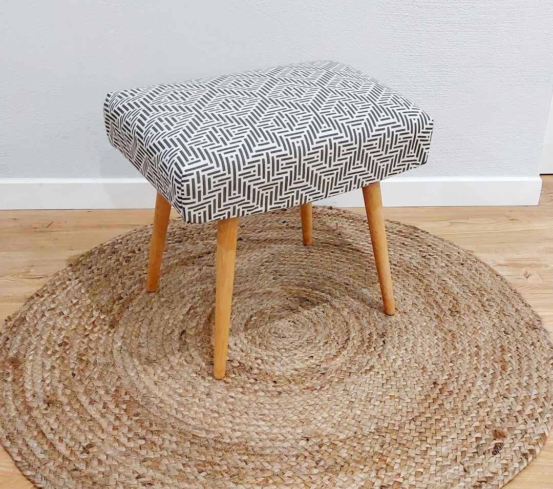 Mcm Ottoman / Foot Stool / Pouf / Upholstered Mcm Ottoman ...