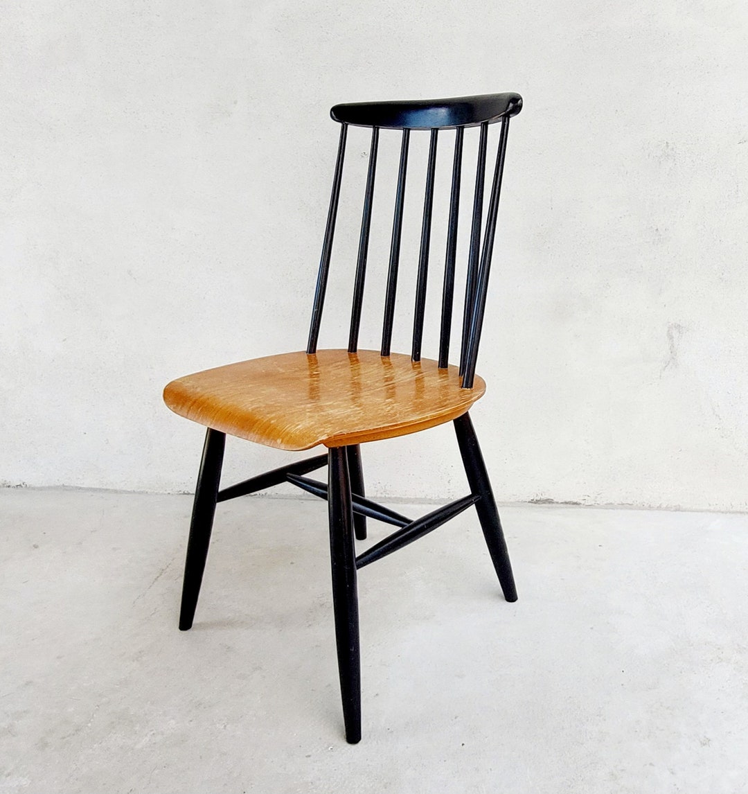 Mcm Tapiovaara Chair / Mcm Dinning Chair / Spindle Back Black Chair - Etsy