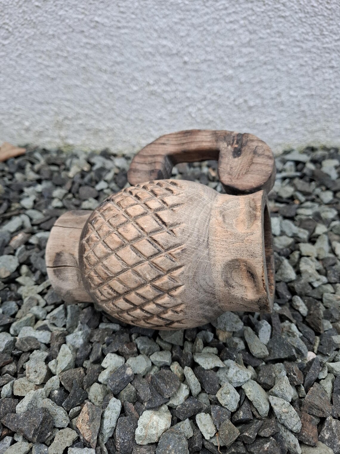 Folk Art Wooden Mug / Mortar / Kuksa Cup, Antique Wooden Mug, Primitive ...