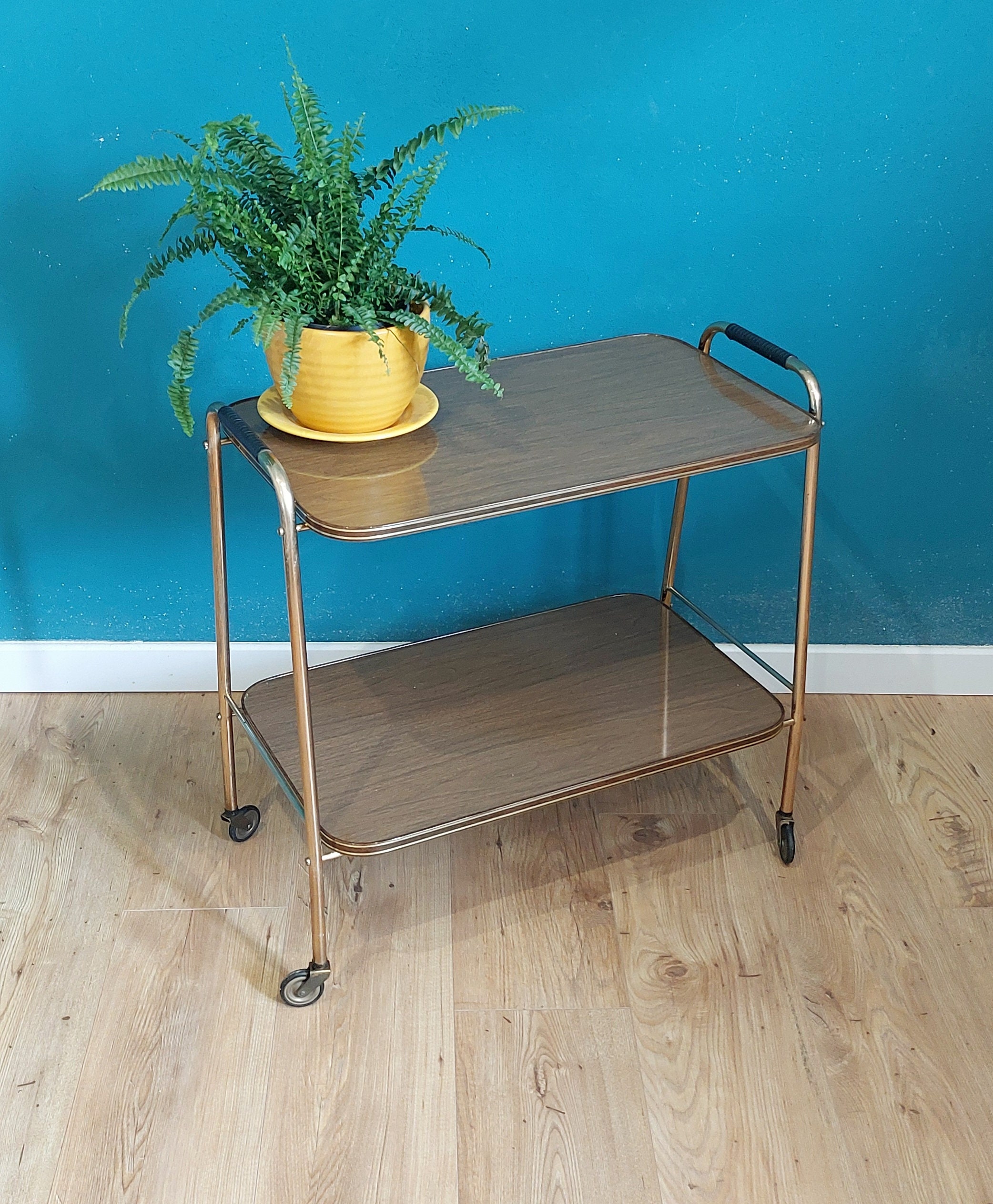 Mcm Bar Cart Bauhaus Style, True Vintage Serving Trolley on Wheels, Mad ...
