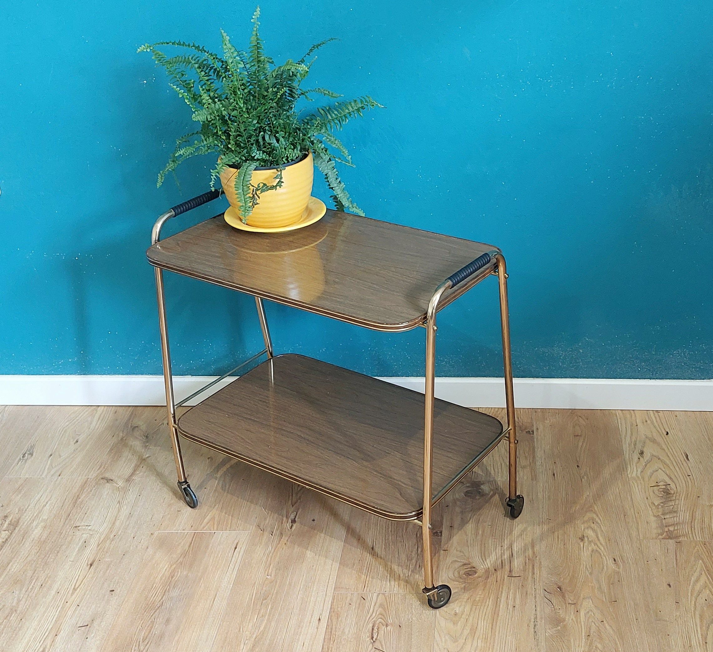 Mcm Bar Cart Bauhaus Style, True Vintage Serving Trolley on Wheels, Mad ...