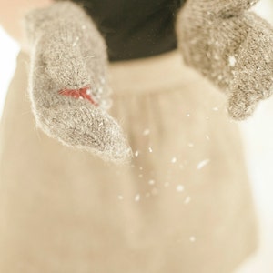 Wool Mittens | Knitted Mittens | Heart Charm | Heart Gloves | Heart ...