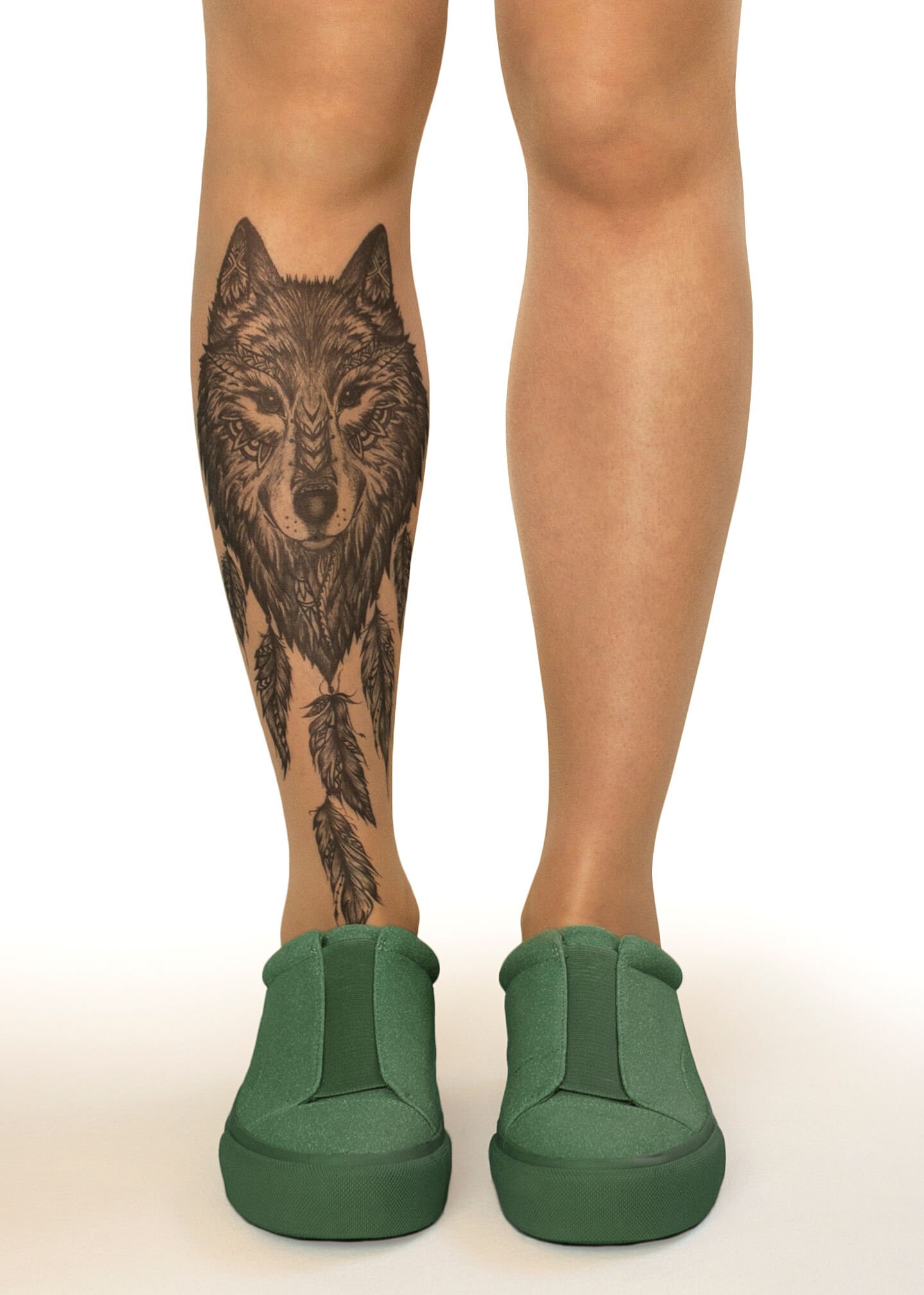 Tattoo Tights/pantyhose With Wolf Dreamcatcher, Sizes S-XL - Etsy