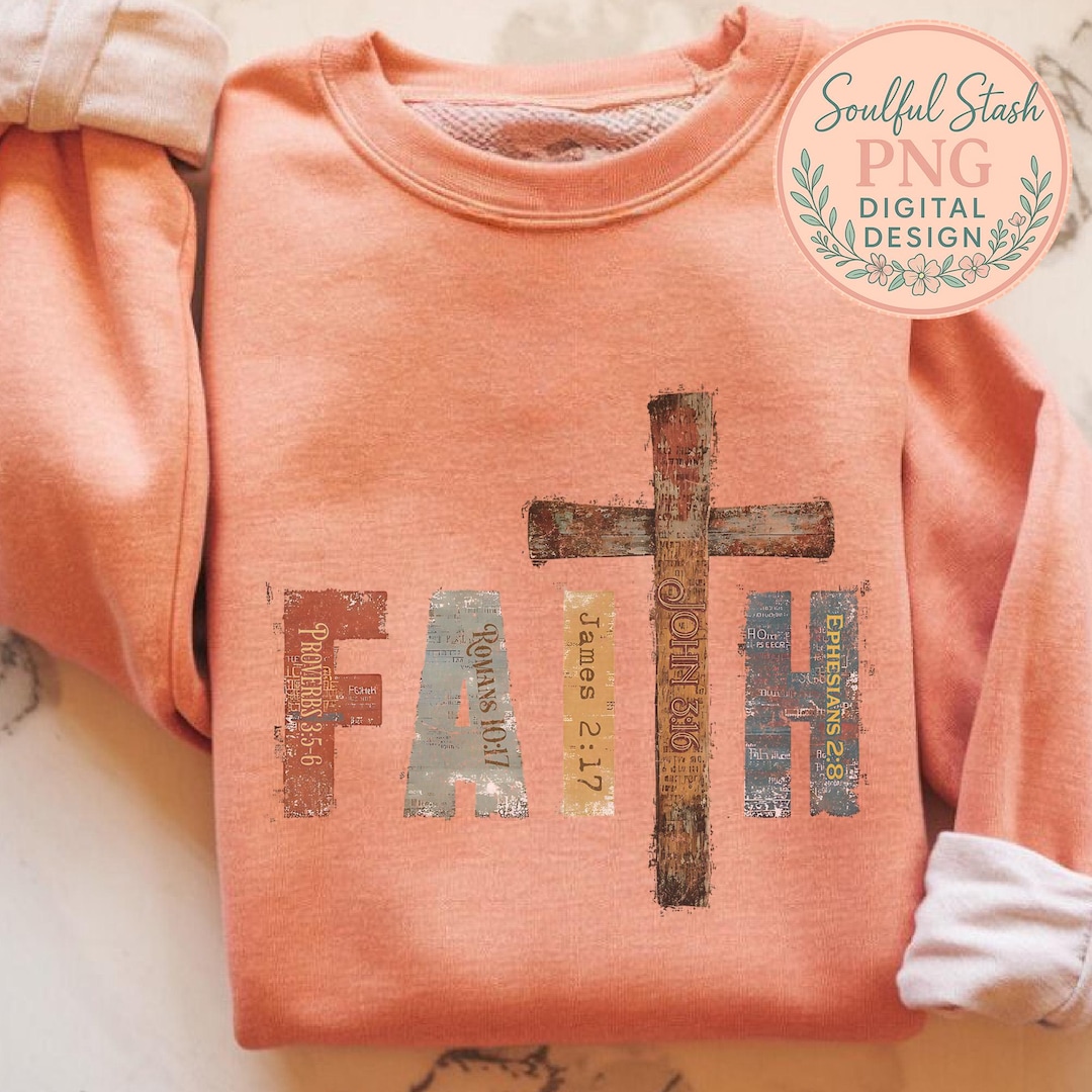 Rustic Faith & Bible Verse Graphic: Distressed Cross PNG (commercial ...