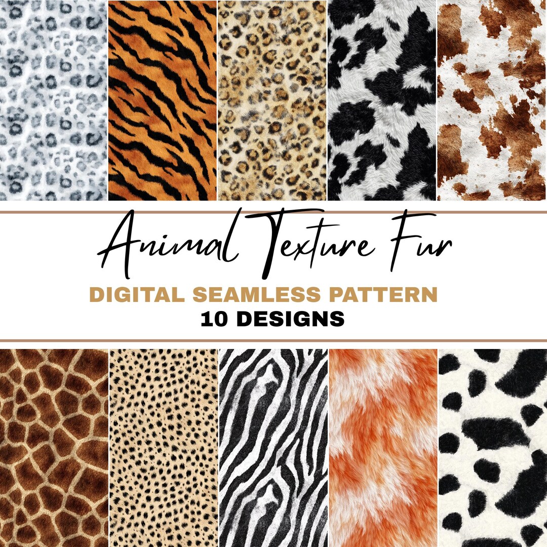 Animal Fur Seamless Pattern Bundle, PNG Seamless Bundle , Pattern Print ...