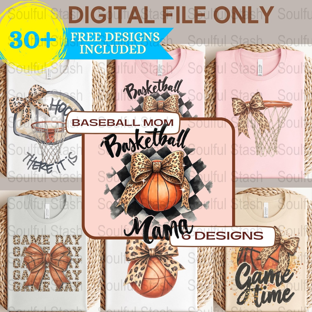 Leopard Print Basketball PNG Bundle, Watercolor Digital Download ...