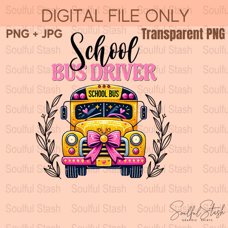 School Bus Driver PNG Sublimation Design, Croquette School Bus Driver ...