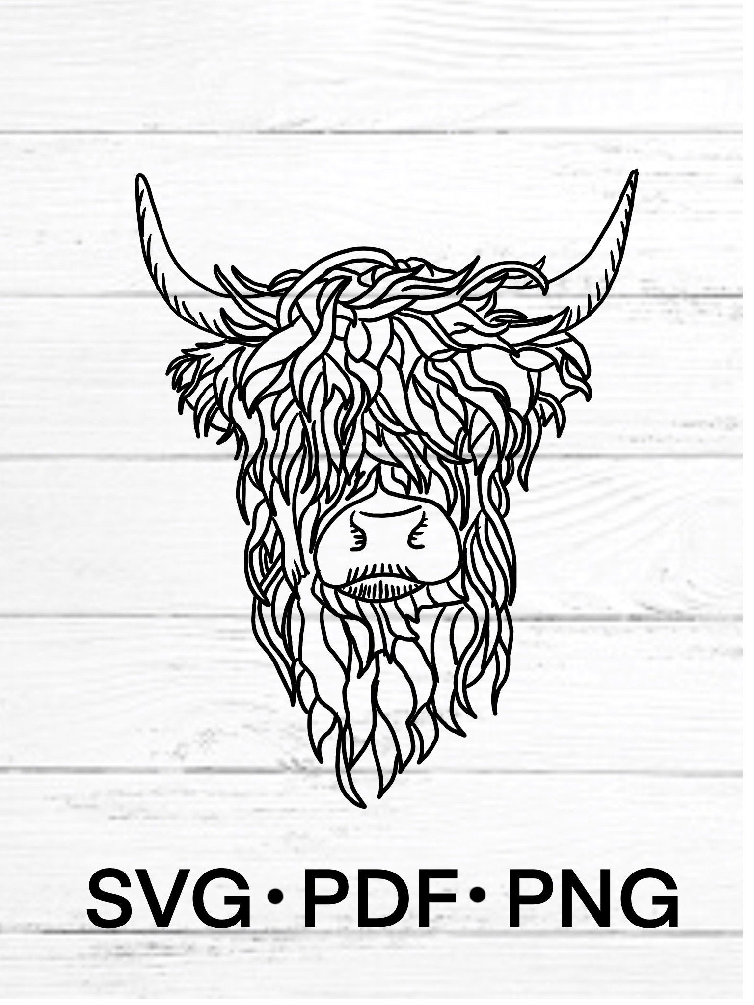 Highland Cow SVG Only | Etsy