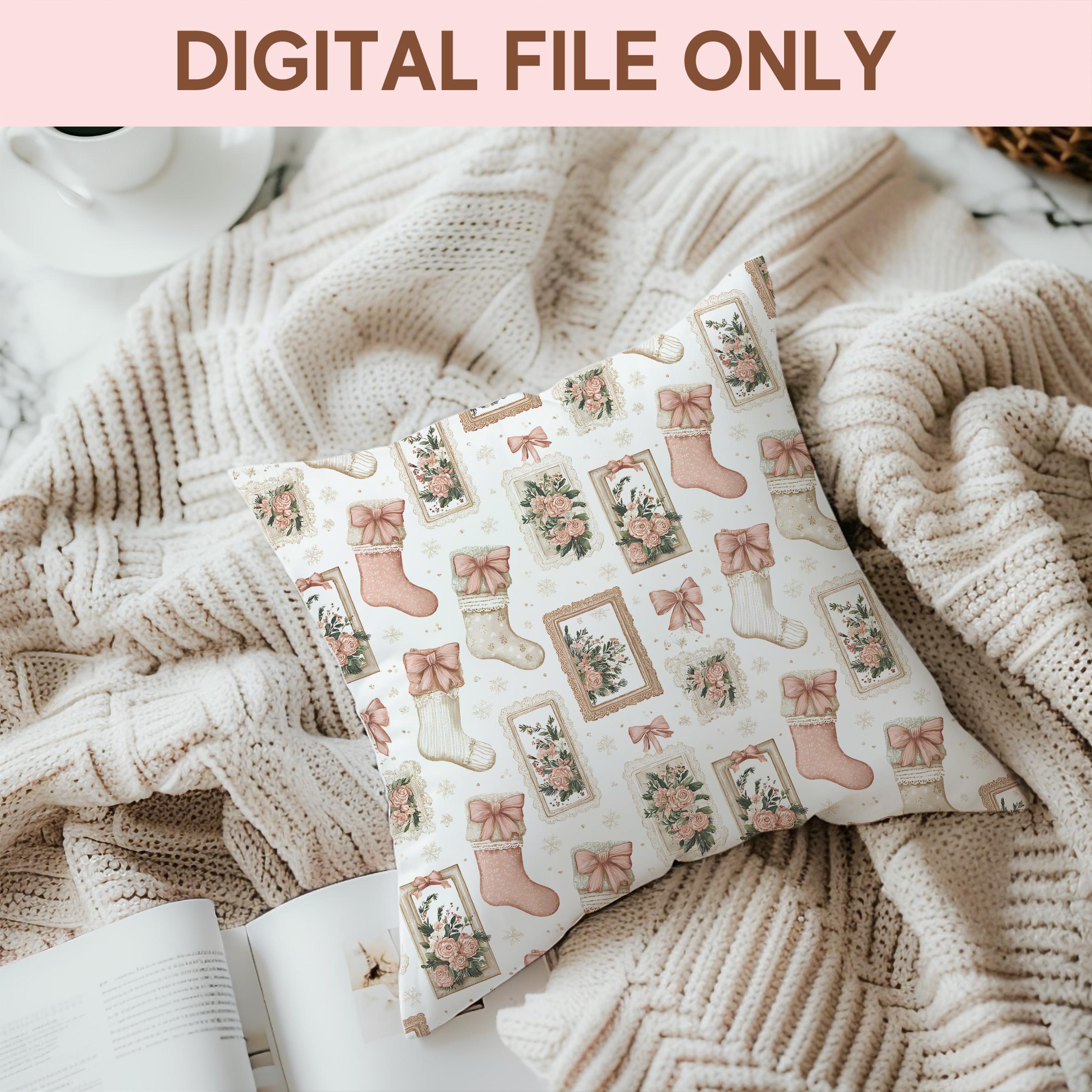 Coquette Frames PNG Seamless Bundle , Pattern Print, Watercolor Digital ...