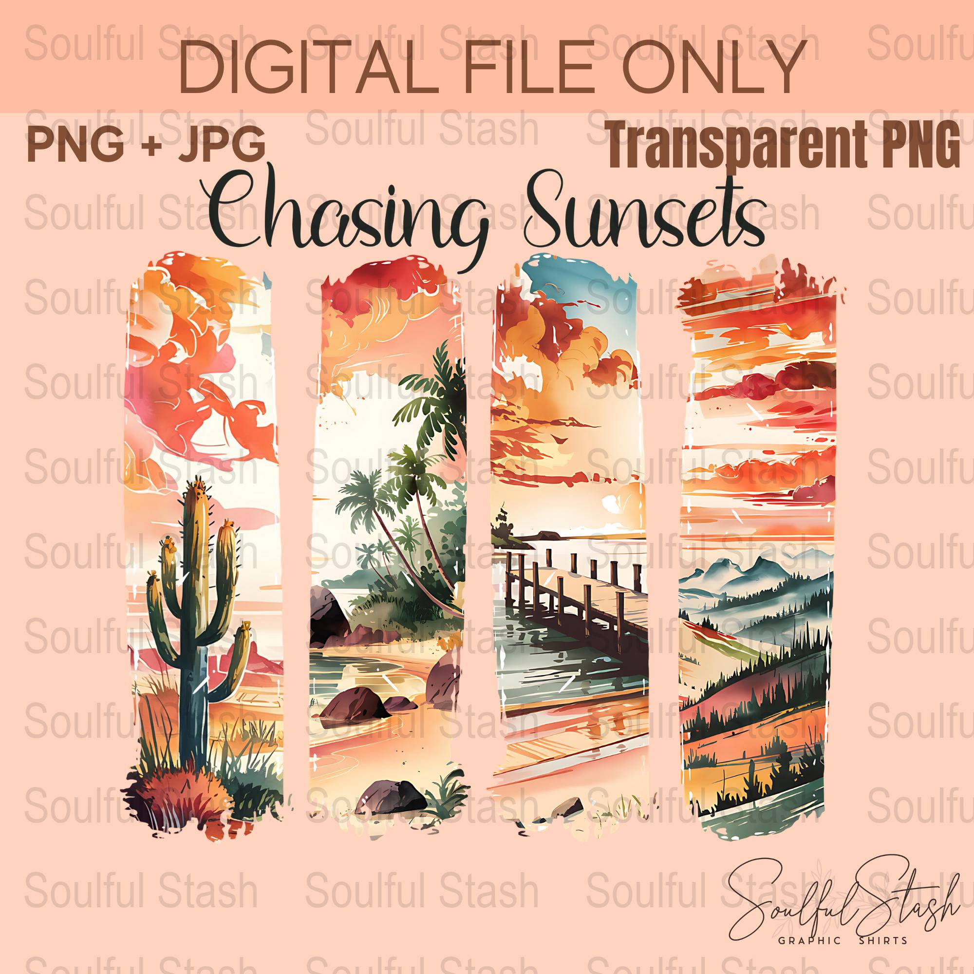 Retro Chasing Sunsets PNG, Digital Download, Summertime Sublimation ...