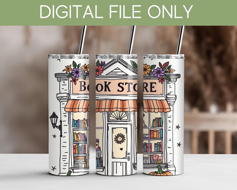 Seasonal Book Store Front Clipart Set Spring, Summer, Fall, Winter and ...