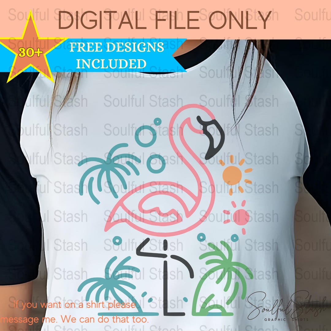 Tropical Flamingo PNG, Summer Vacation Design (digital Download) - Etsy