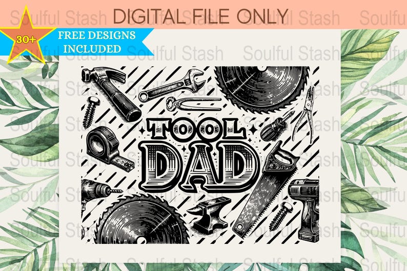 Tool Dad Tumbler Design, Digital Download, 40oz Cup Wrap, SVG, PNG ...