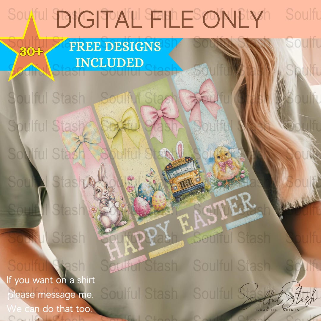 Happy Easter Bus Driver PNG, Retro Digital Download, Sublimation Design ...