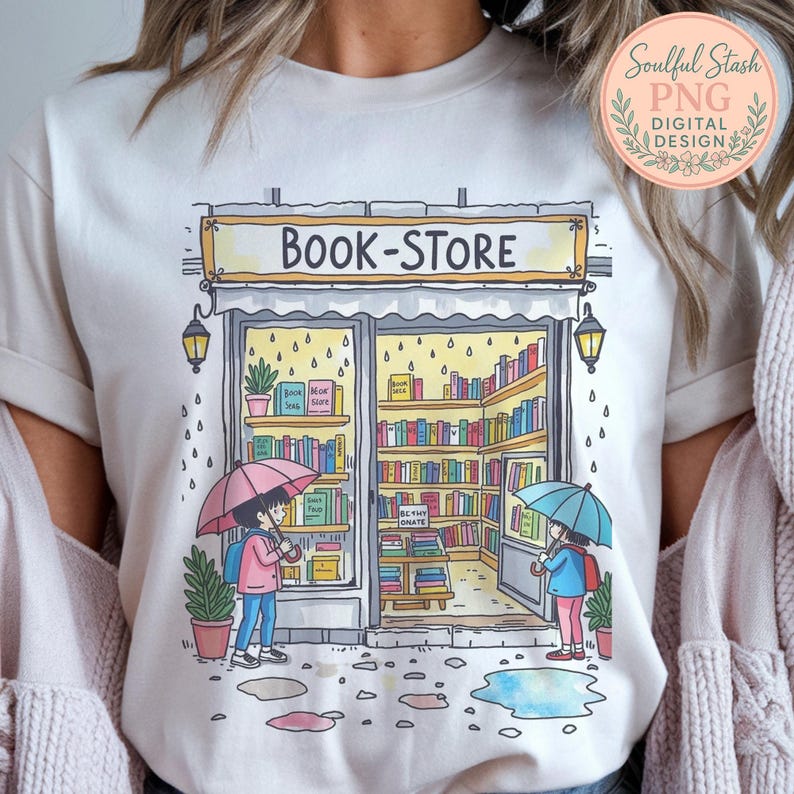 Seasonal Book Store Front Clipart Set Spring, Summer, Fall, Winter and ...