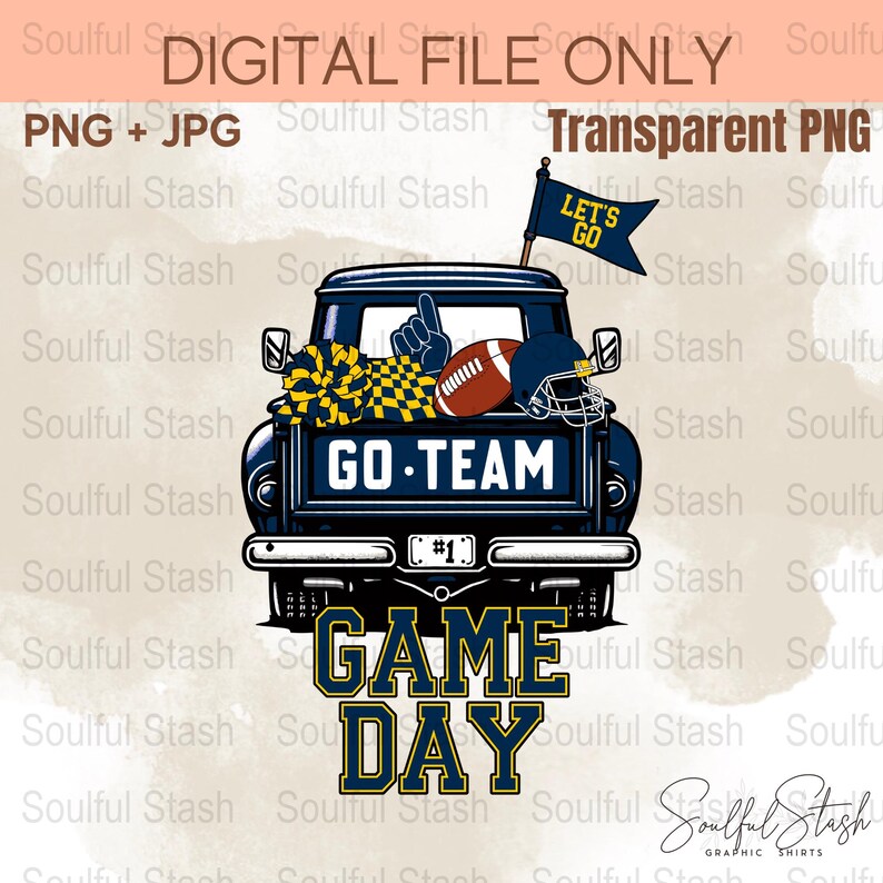 Game Day Truck Digital Download, Team Spirit Clipart, School Colors ...