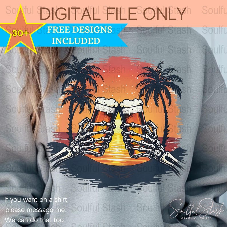Retro Beer, PNG Digital Download, Sunset Design, Gift Idea, Shirt ...