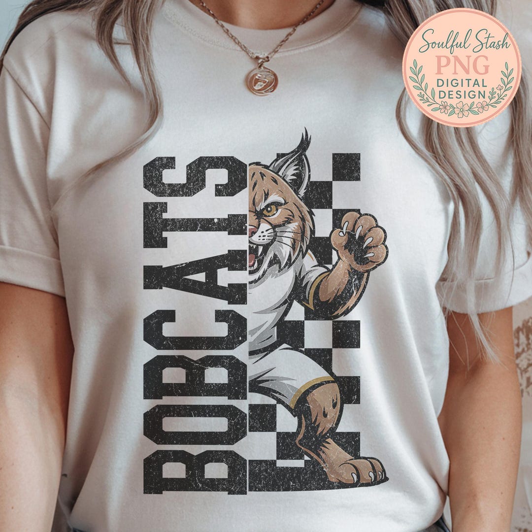 Half Bobcats Mascot Clawing Design PNG, Fierce School Spirit Graphic ...