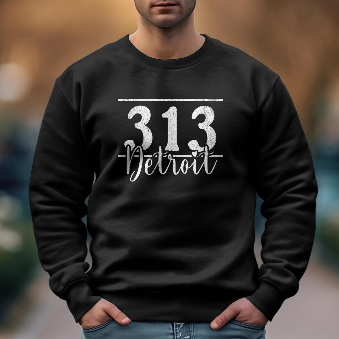 Detroit 313 Area Code T-shirt, Vintage Style Michigan Tee, Unisex ...