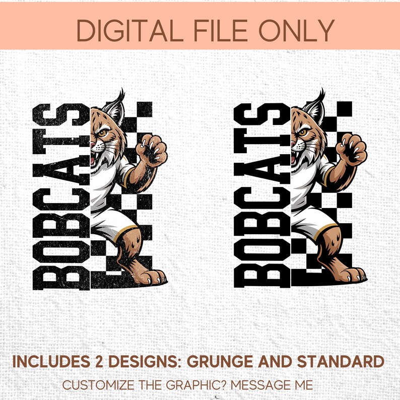 Half Bobcats Mascot Clawing Design PNG, Fierce School Spirit Graphic ...