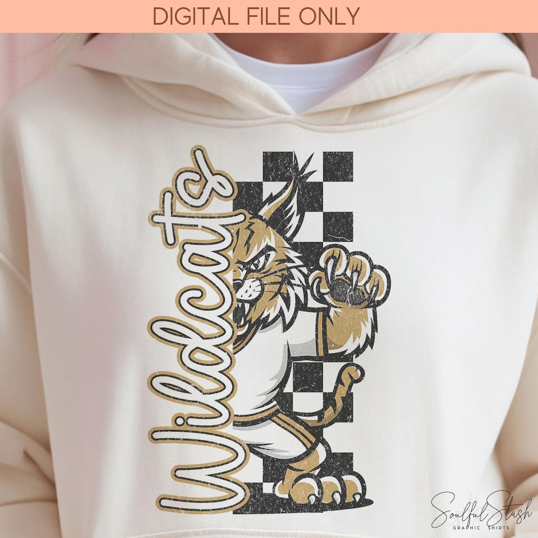 Half Script Wildcat Mascot Design PNG, Fierce School Spirit Graphic ...