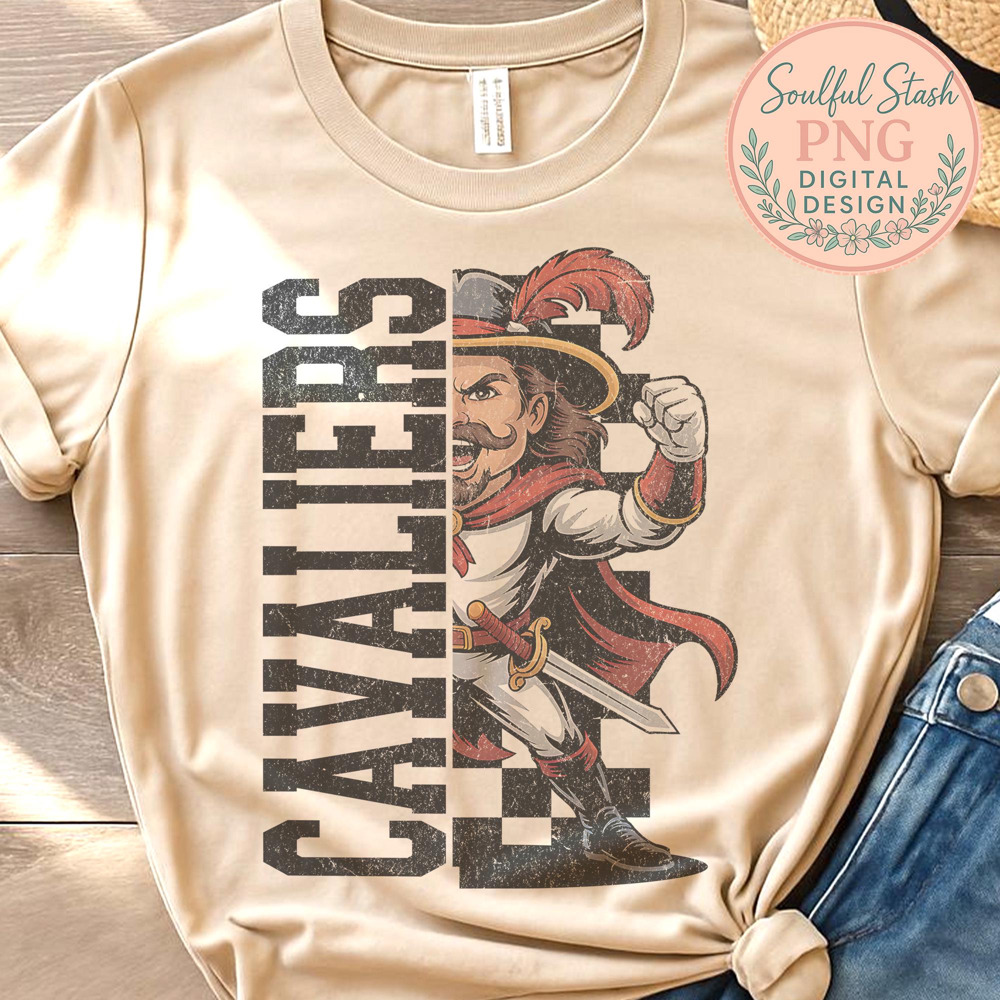 Half Cavaliers Mascot Pose Design PNG, Fierce School Spirit Graphic ...