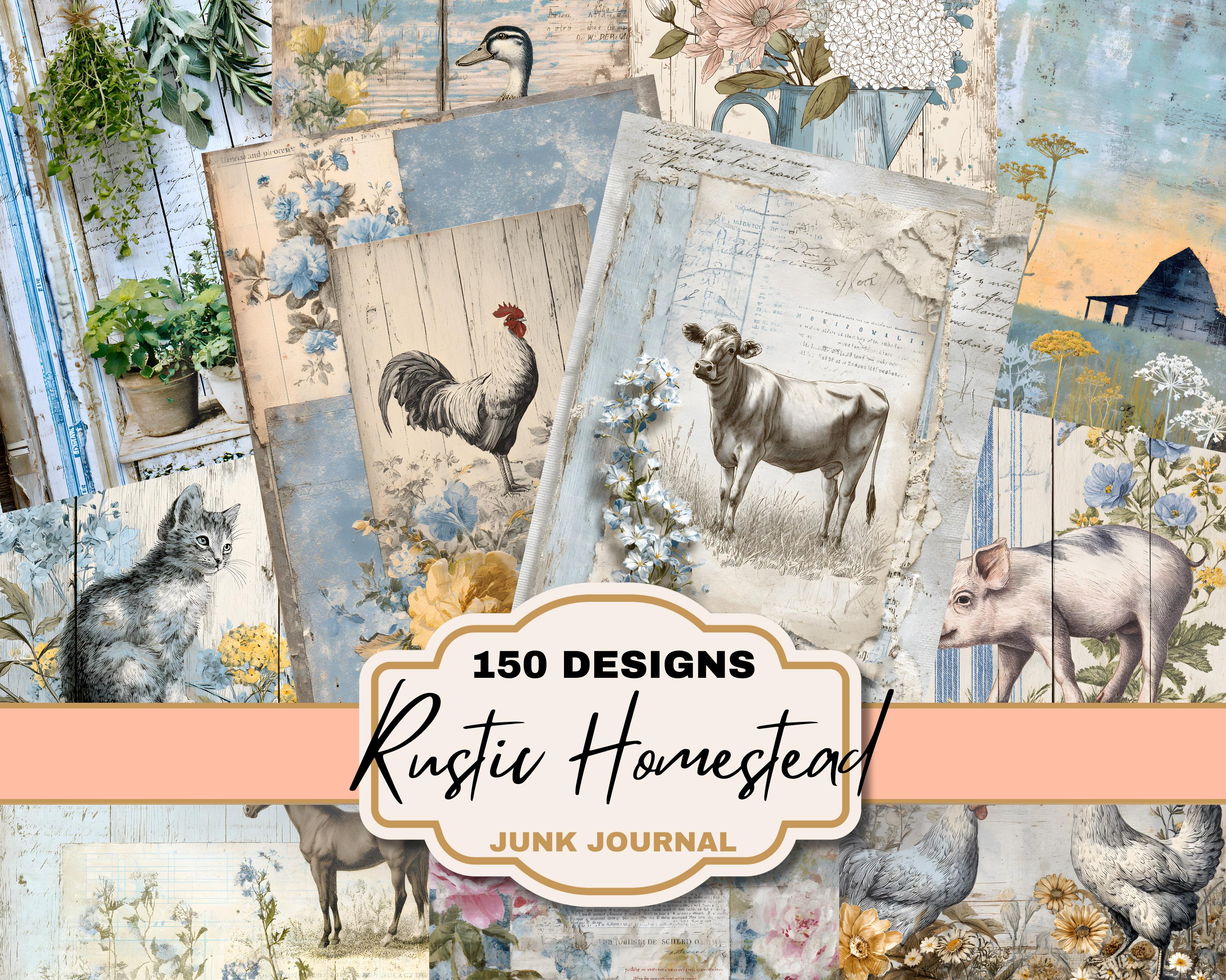 Vintage Rustic Farmhouse Homestead Junk Journal Pages Digital Download ...