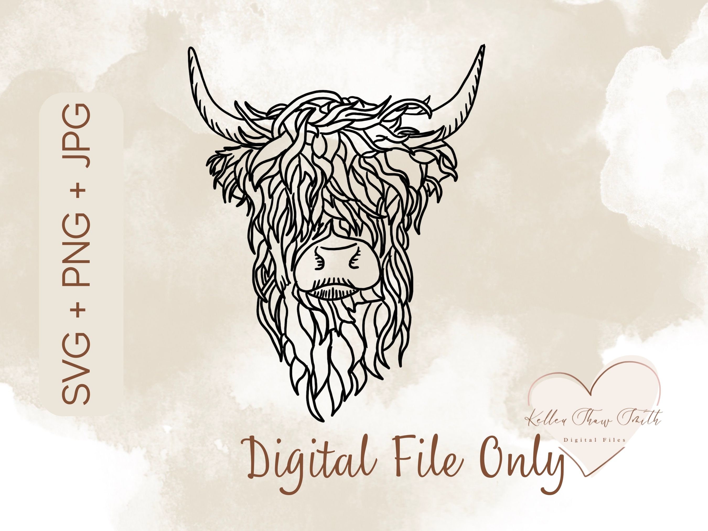 Highland Cow SVG Only - Etsy