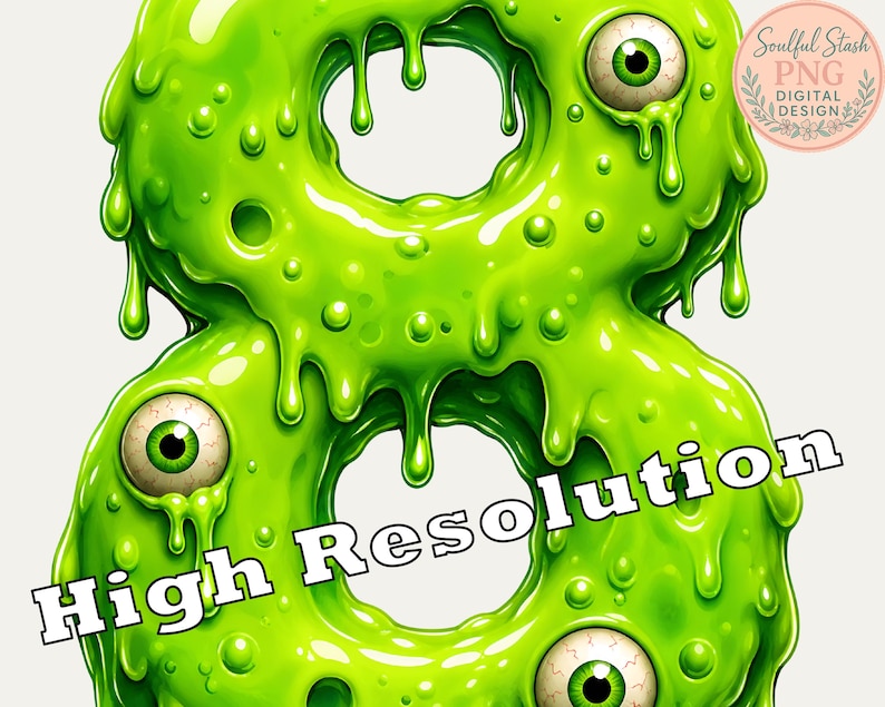 Halloween Drippy Alphabet Clipart Bundle Spooky Letters and Numbers in ...