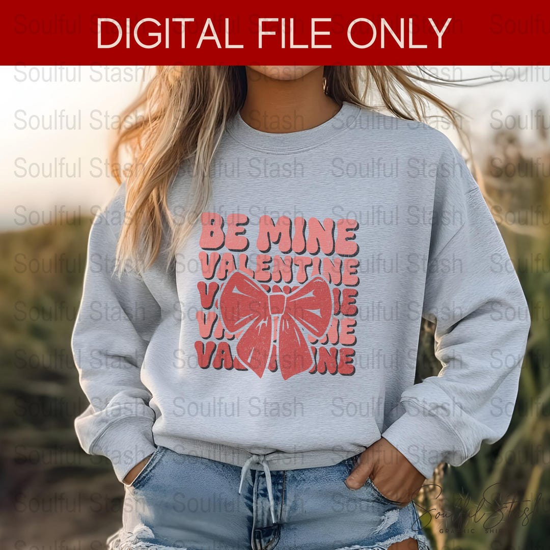 Croquette Red Bow Be Mine Retro Valentine Digital Download, Charming ...