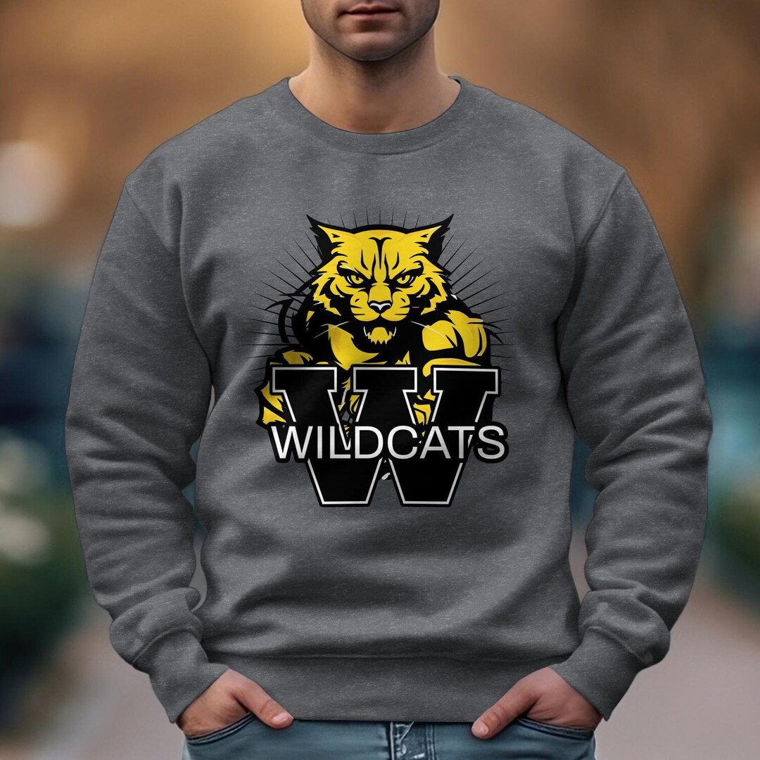 Bold Wildcats Graphic T-shirt, Fierce Cat Design, Wildcat School Spirit ...
