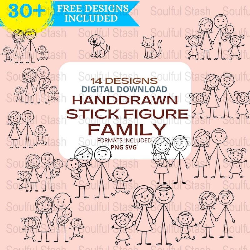 Stick Family Car Family Sticker - Etsy