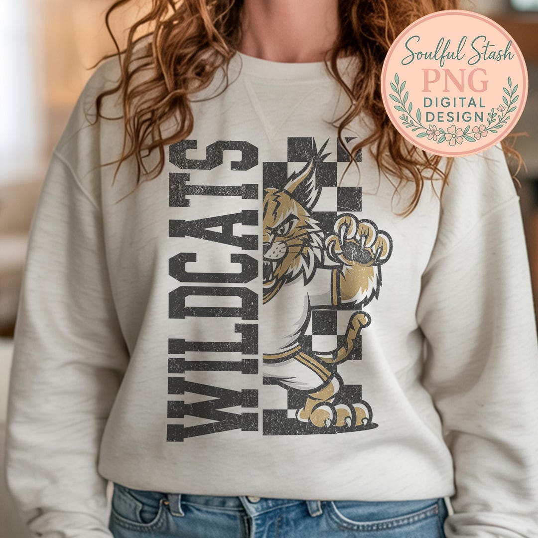 Half Wildcat Mascot Clawing Design PNG, Fierce School Spirit Graphic ...